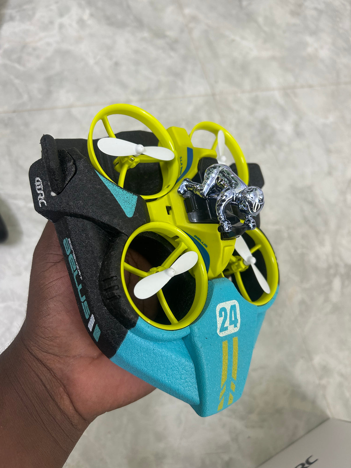 RC Flying Car Foam Mini Quadcopter Drone Hovercraft Boat 3-in-1 Land/W ...